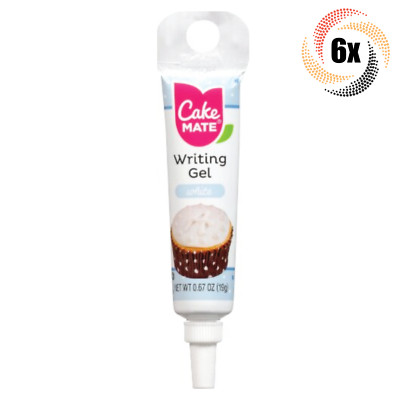 6x Tubes Cake Mate Decorating Writing Gel | White | .67oz | Precision ...