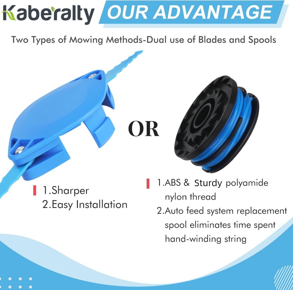 KST120x Replacement Head Blade Trimmer Spool 20ft 0.065" Compatible ...