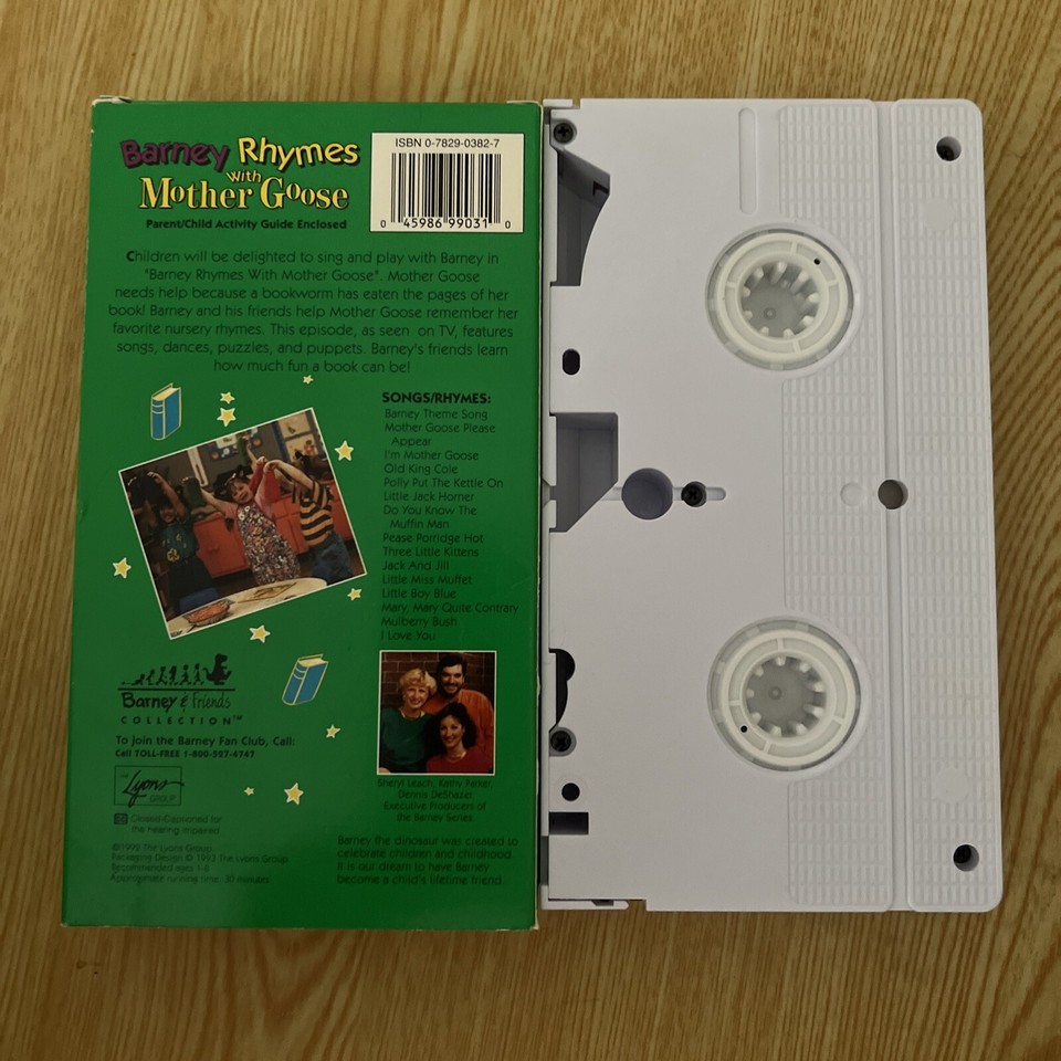 Barney - Barney Rhymes With Mother Goose (VHS, 1993) 45986990310| eBay
