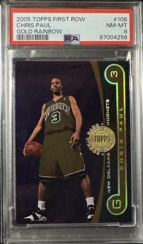 2005 Topps First Row #108 Chris Paul RC Rookie Gold Rainbow #/325 PSA 8 ...