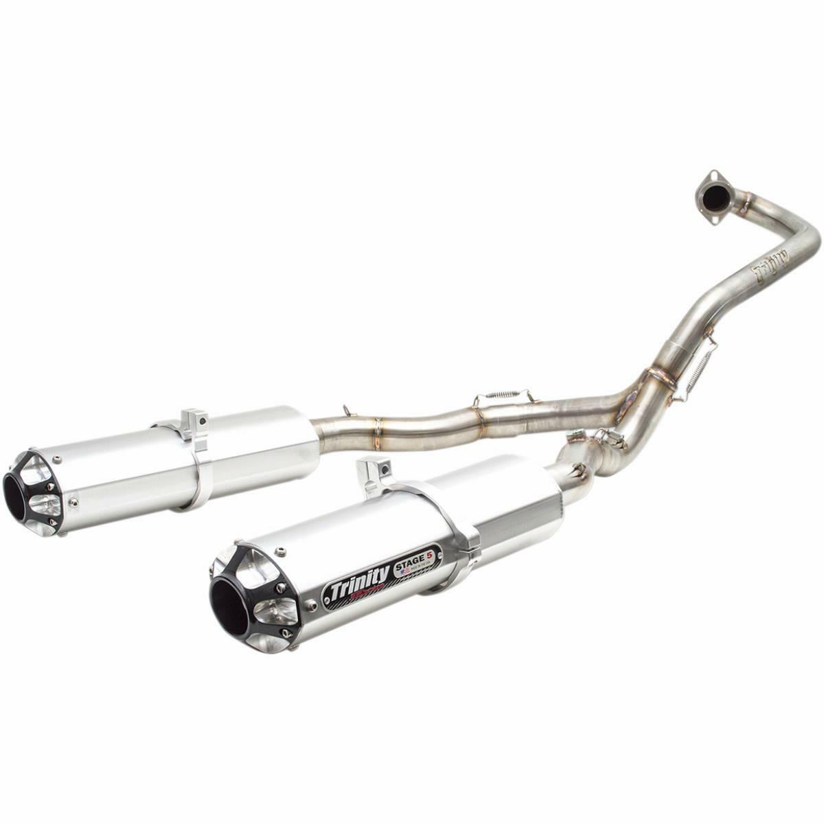 Trinity Racing - TR-4154D - Stage 5 Dual Exhaust System, Brushed ...
