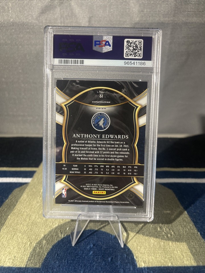 2020-21 Panini Select Concourse Red White Green Cracked Ice #61 Anthony ...