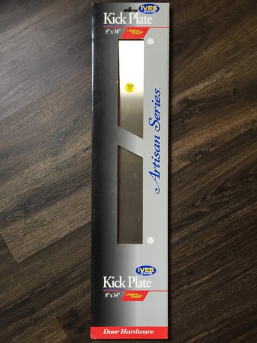 IVES Schlage Artisan Series 8" x 34" Satin Nickel Kick Plate ~ Made in ...