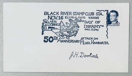 James Jimmy Doolittle Signed Autographed First Day Cover JSA Letter WW2 ...