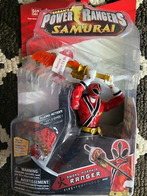 POWER RANGERS SAMURAI SWORD MORPHIN RANGER FIGURE FIRE 6.5" COLLECTORS ...