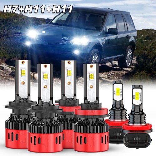 Super Bright 6000K LED Headlight H7+H11+H11 High+Low Beam+Fog Light ...