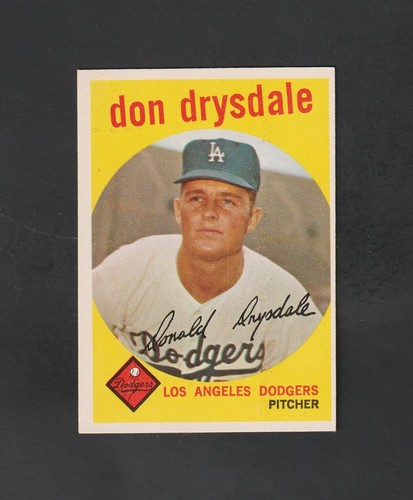 1959 Topps Don Drysdale #387 ~~ LA Dodgers HOF ~~ Great Card! | eBay