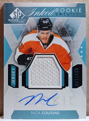 2015-16 SP GAME USED INKED ROOKIE SWEATERS AUTOGRAPH NICK COUSINS /149 ...