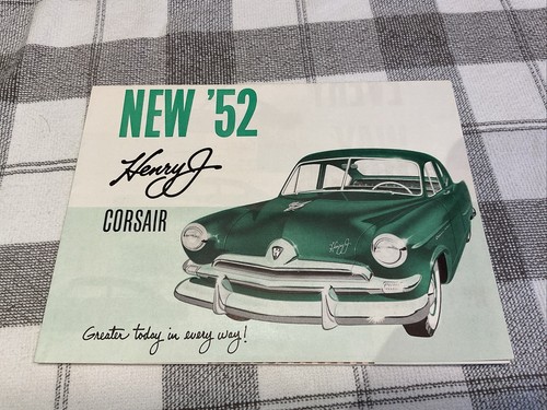1952 Kaiser Henry J. Corsair Automobile Dealers' Brochure / Booklet | eBay
