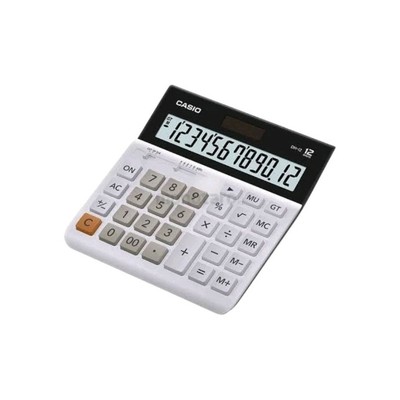 CASIO DH12 Calculator Wide 12-Digit Display Dual Power Battery Black DH ...
