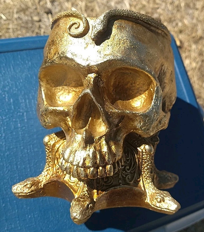Halloween Gothic Skull With Snakes Container | eBay
