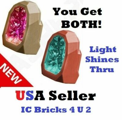 LEGO GEODE Set Purple Crystal Amethyst Rock Light Blue Gem Jewel ...