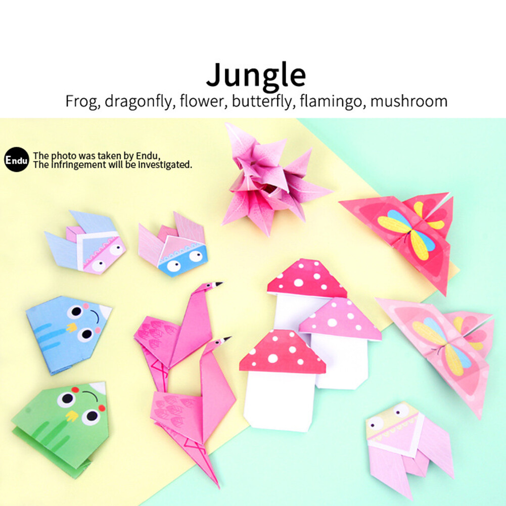 For Kids Colorful Toy Vivid Crafts Origami Paper Kit Instructional ...