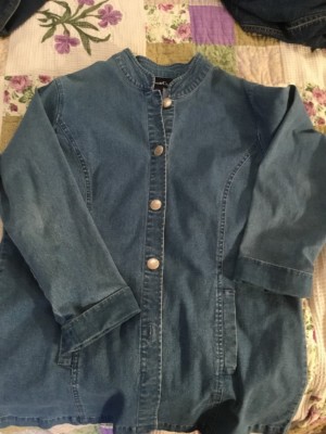 Women’s Denim &Co Light Dressy Denim Jacket Soft Blue Large | eBay