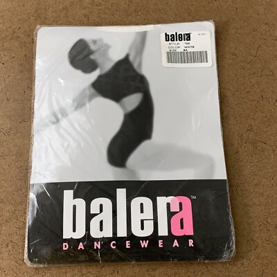 Balera Dancewear Size SA Adult Small White Shimmery Footed Tights T92 ...