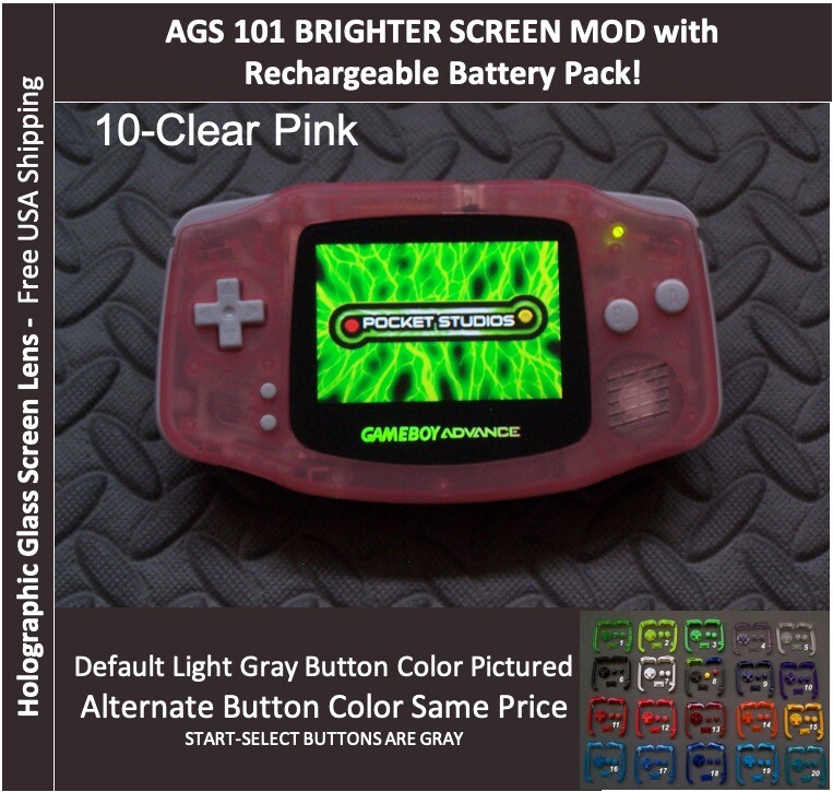 Game Boy Advance GBA IPS MOD V5 newest Version OSD 15 Levels of ...