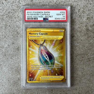 PSA 10 MEMORY CAPSULE #202 Full Art - Vivid Voltage Secret Rare Pokemon ...
