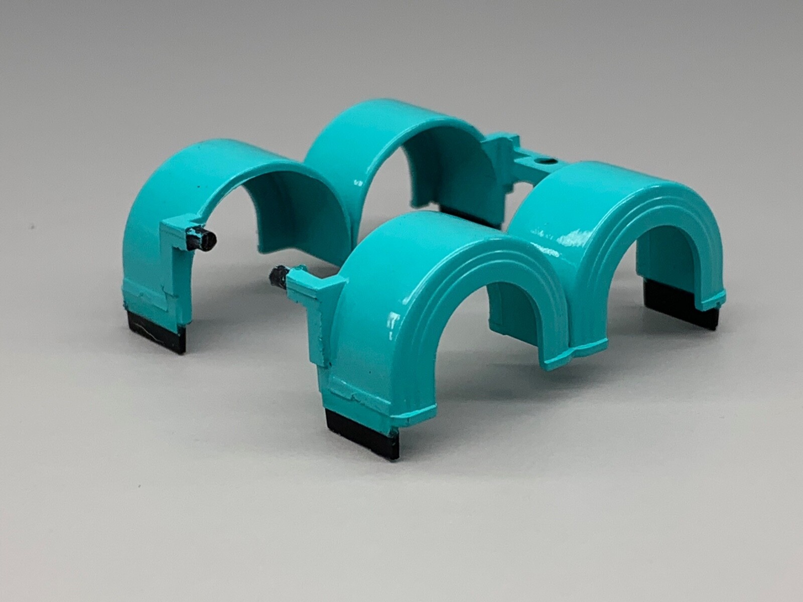 1/64 DCP PARTS TEAL PETERBILT 359/379/389 REAR SHOW FENDERS W/ LIGHTS ...