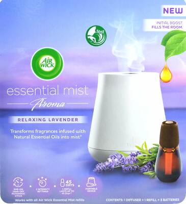 Air Wick Essential Mist Diffuser Kit Relaxing Lavender, Refill ...