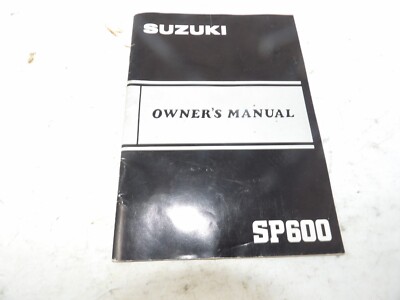1985 SUZUKI SP600 ORIGINAL OWNER'S MANUAL | eBay