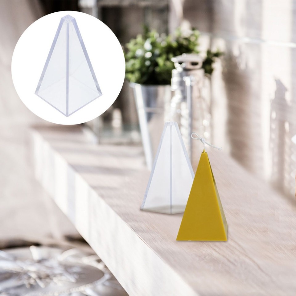 1Pc Geometrical Candle Mold Pyramid Shaped Mold Aromatherapy Candles ...