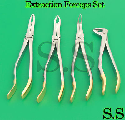 4 Fine ROOT TIP Extraction Forceps Dental Instruments | eBay
