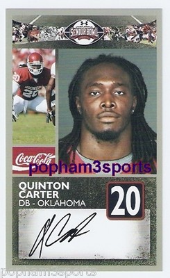 QUINTON CARTER - 2011 SENIOR BOWL CARD - OKLAHOMA SOONERS OU | eBay