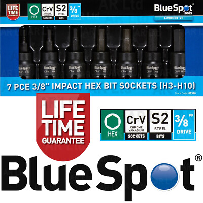 Impact H Socket Bit Set 3/8in drive Impact HEX H Sockets 3-10mm HEX ...