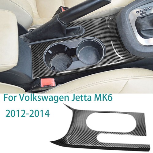 Carbon Fiber Central Console Water Cup Trim For Volkswagen Jetta MK6 ...