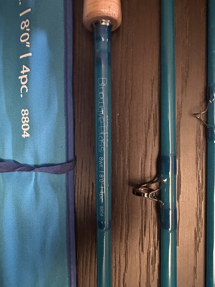 8ft 8wt Bluewave Fiberglass Fly Rod | eBay
