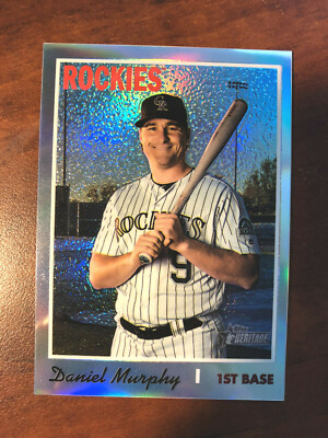DANIEL MURPHY - 2019 TOPPS HERITAGE #THC-544 HIGH # CHROME REFRACTOR ...
