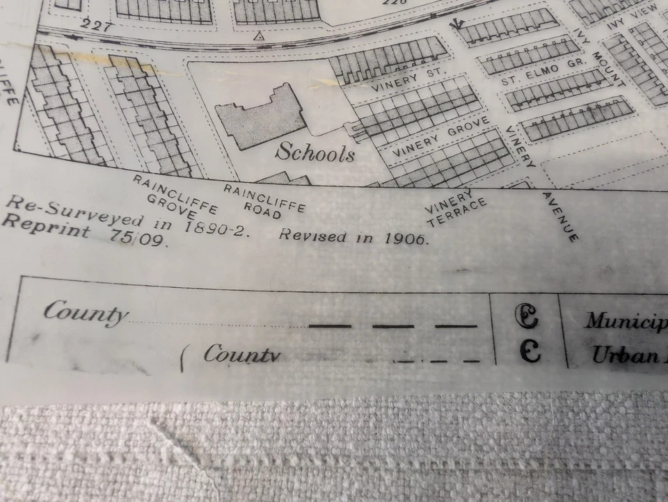 Vintage 1908 Ordnance Survey Map – Killingbeck – 1:2500 Scale | eBay UK