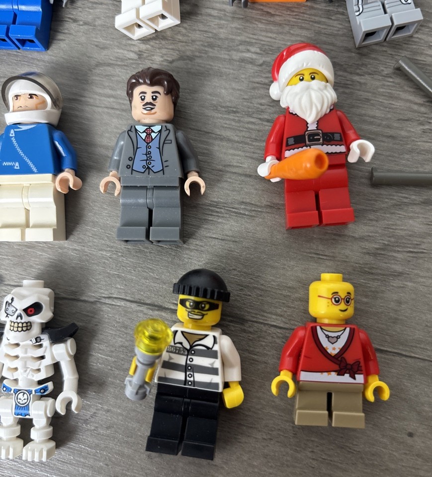 12+ Lego Minifigures Lot, Judge, Pirate, Clown, Santa, Spider-Man Parts ...