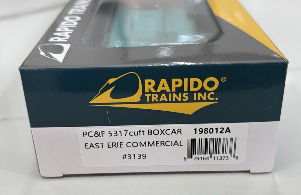 RAPIDO PC&F 5317 Boxcar EAST ERIE COMMERCIAL (ex-BMS) EEC 3139 NEW Last ...