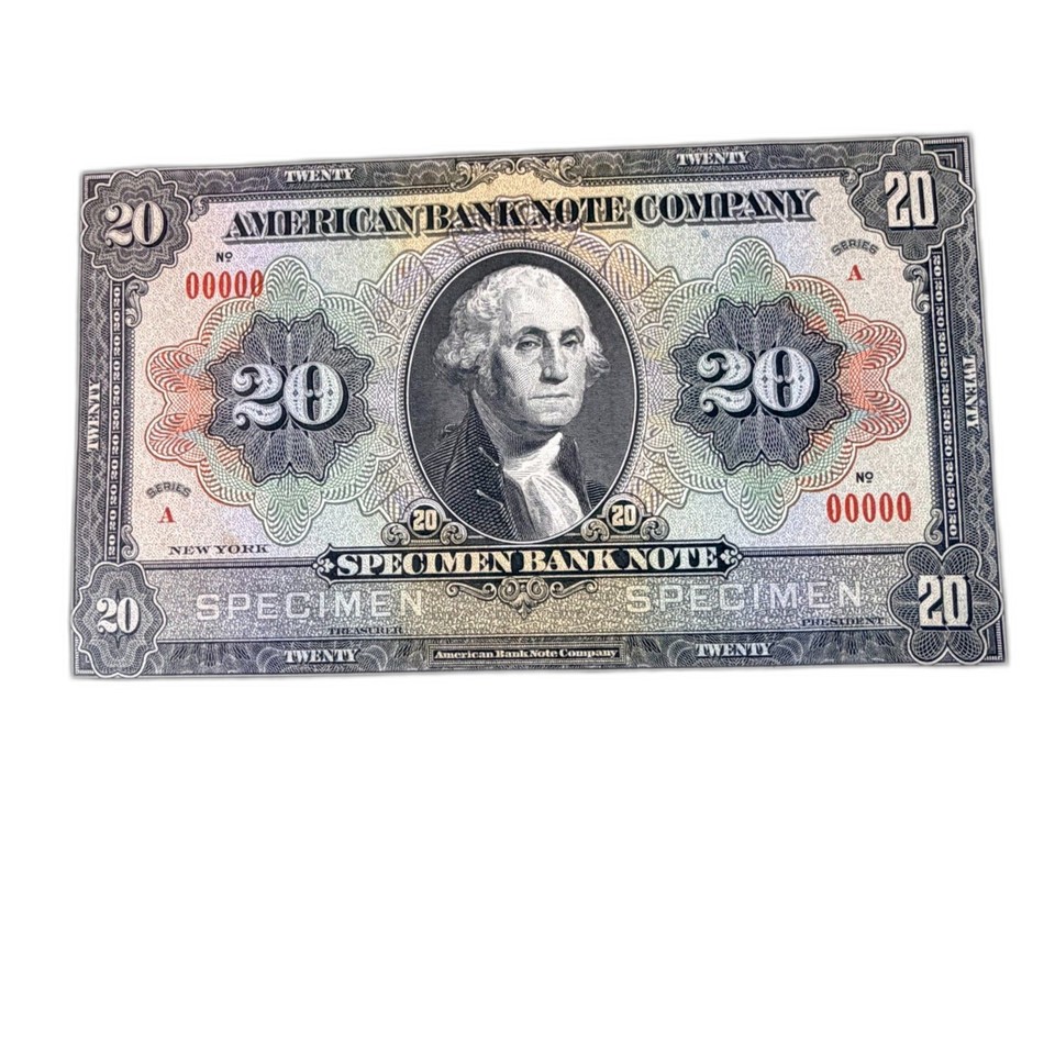 RARE American Bank Note Co. $20 SPECIMEN Advertising Note - G ...