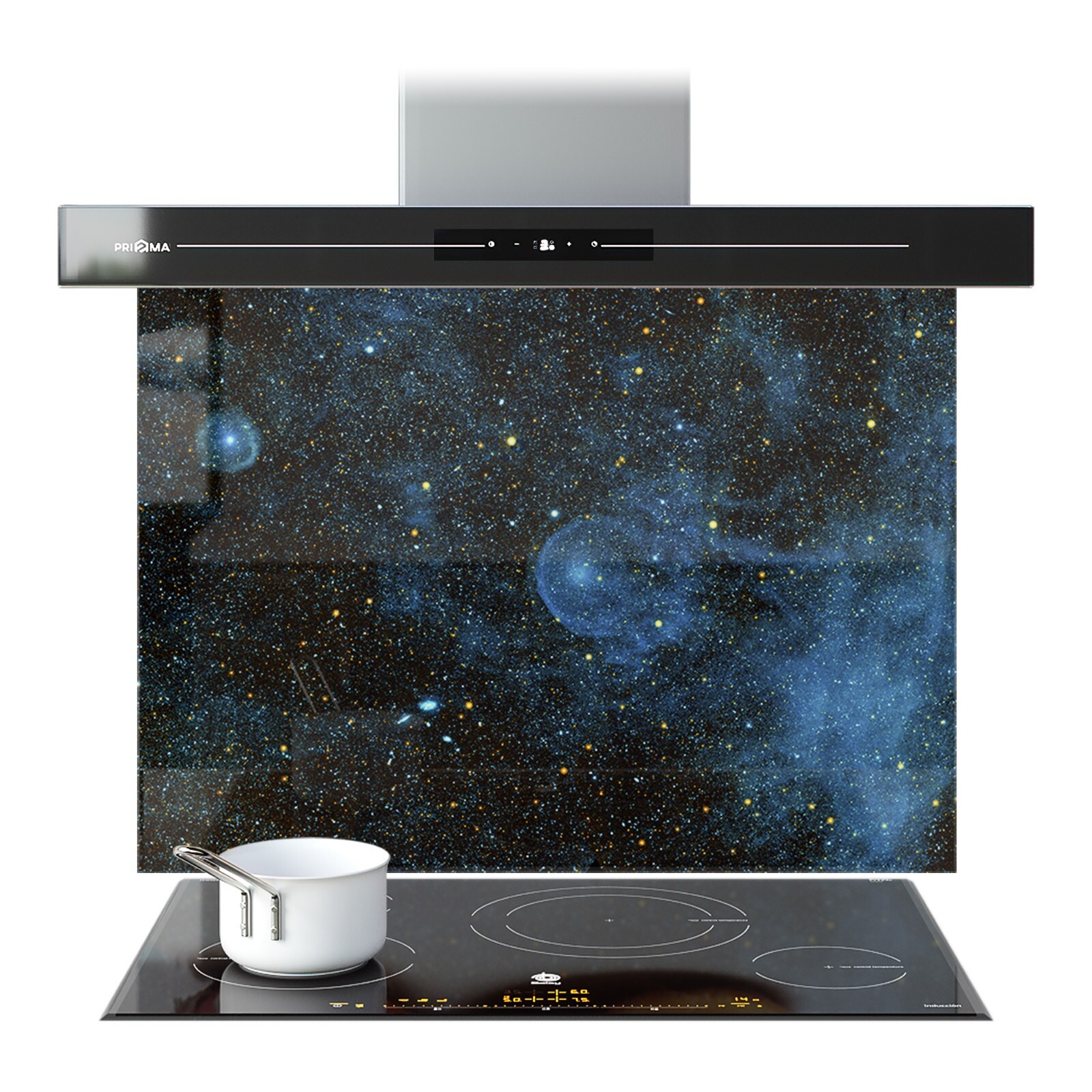 Glass Splashback Kitchen Tile Cooker Panel ANY SIZE Stars Space Nebula ...