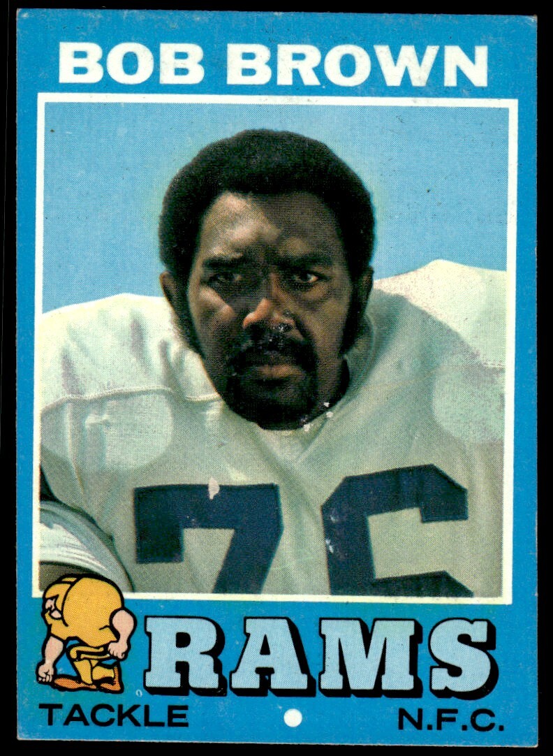 1971 TOPPS BOB BROWN LOS ANGELES RAMS #16E | eBay