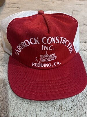 vintage Hard Rock Construction Redding CA snapback 90s Hat | eBay