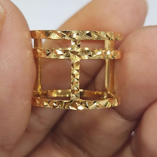 QVC Italian Silver 18K Yellow Gold-Plated Sterling Diamond Cut Triple ...