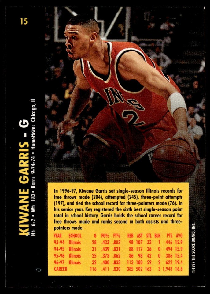 1997 Score Board Rookies #15 Kiwane Garris | eBay