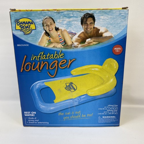 Banana Boat Sunscreen Inflatable Lounger Pool Float 61x31” NEW sealed ...