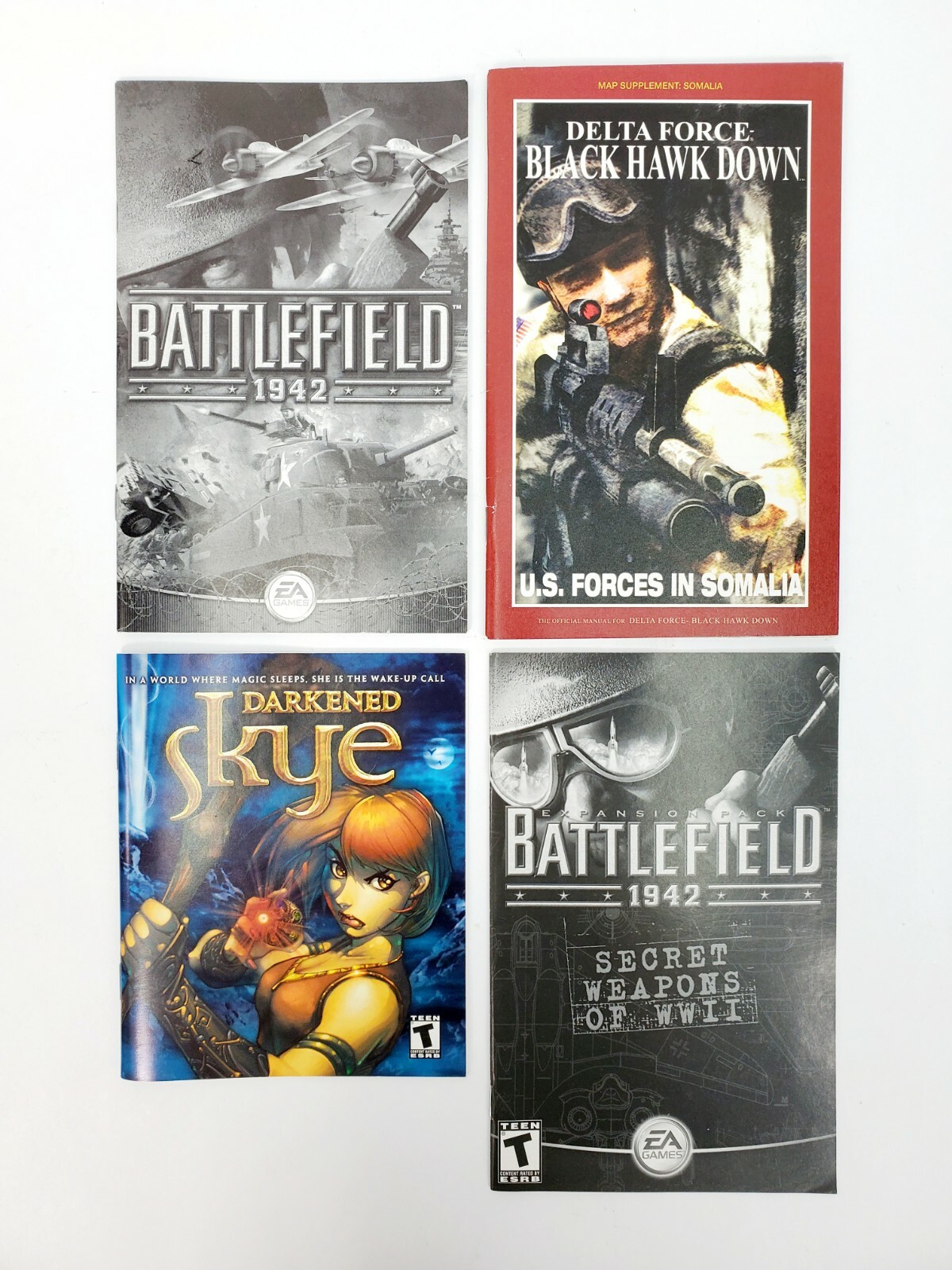 Lot Of 18 Small & Big Box PC Game Manuals, Charts and Other Feelies ...