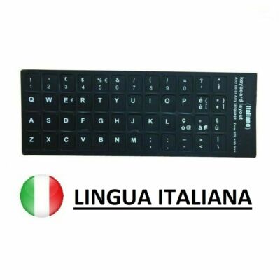 Adesivi Stickers Tastiera Keyboard Notebook ITALIANA Lettere Layout ...