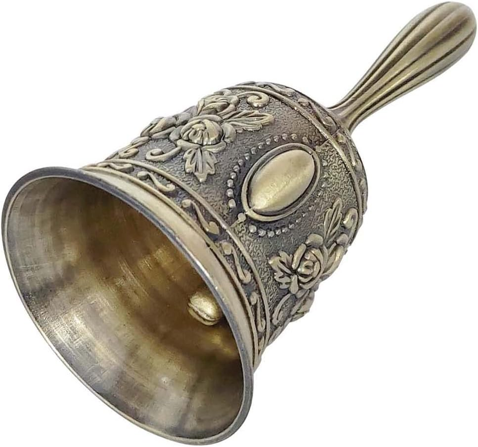 1 Pack Hand Held Bell, Metail Dinner Bell Wedding Bells, Service Bell ...