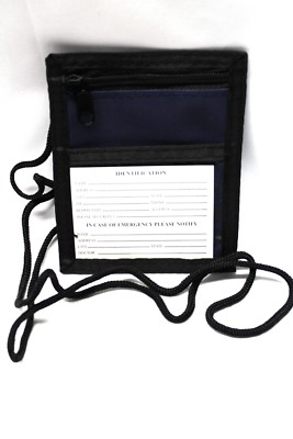 Nylon ID / Trade Show / Badge Holder with Neck Cord - Navy | eBay