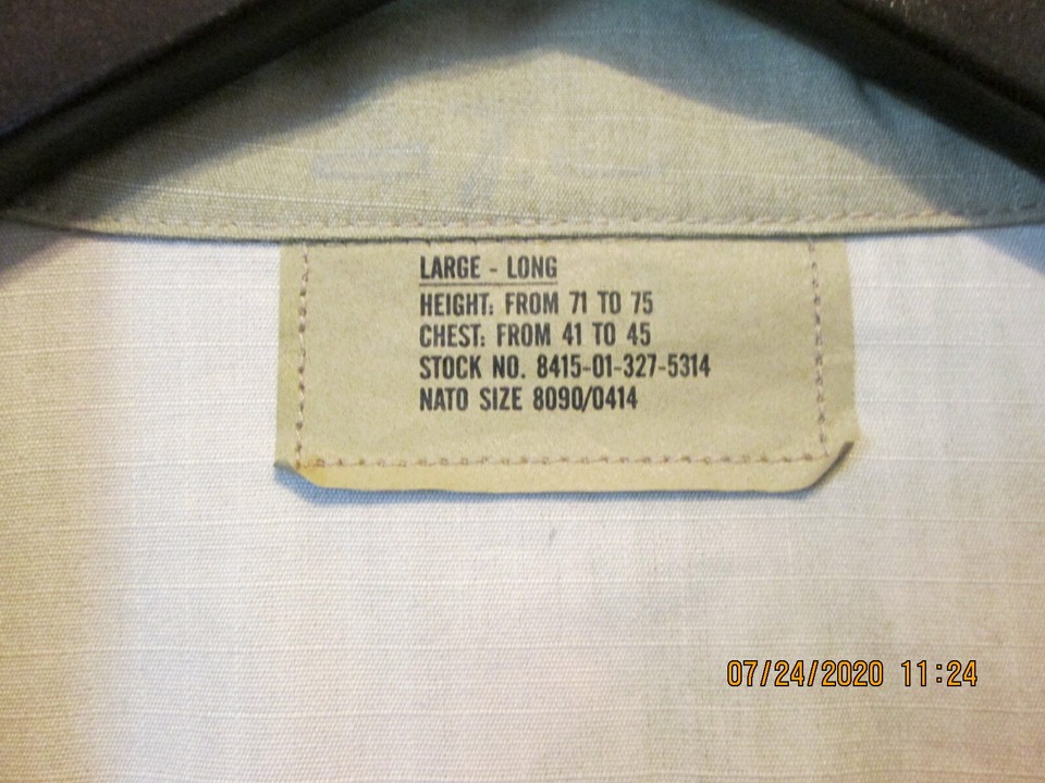 US Military DCU Army Shirt Jacket Desert Tri-Color Camo Large–Long (A ...