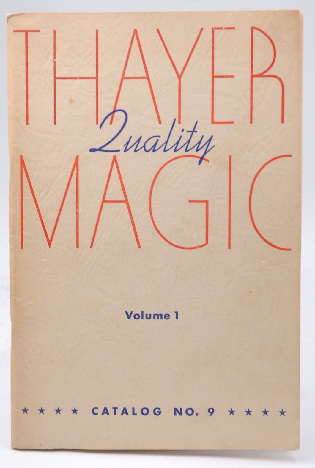 Thayer Quality Magic Catalog No 9, Volume 1 - Self Self Paperback Book | eBay