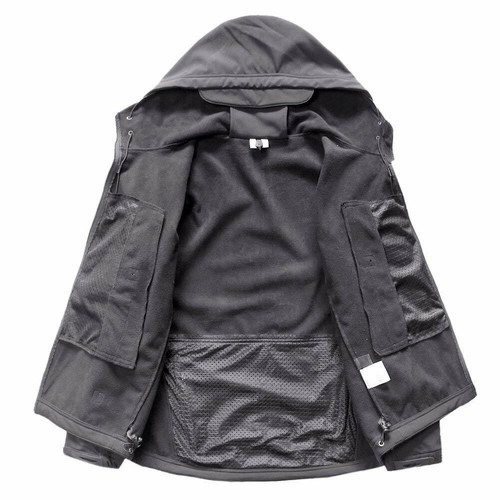 Waterproof Mens Soft Shell Jacket Coat Army Tactical Outdoor Jackets ...