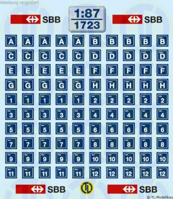 1723 - Decals Schweizer Bahnhof SBB 1:87 | eBay.de
