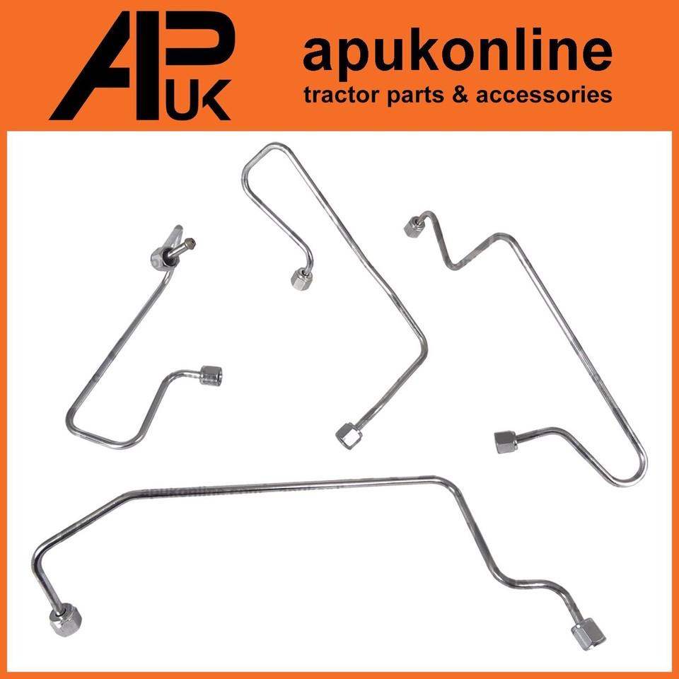 Rotary Fuel Pump Injector Pipe Metal Line Set of 4 for Ford 7500 5550 ...
